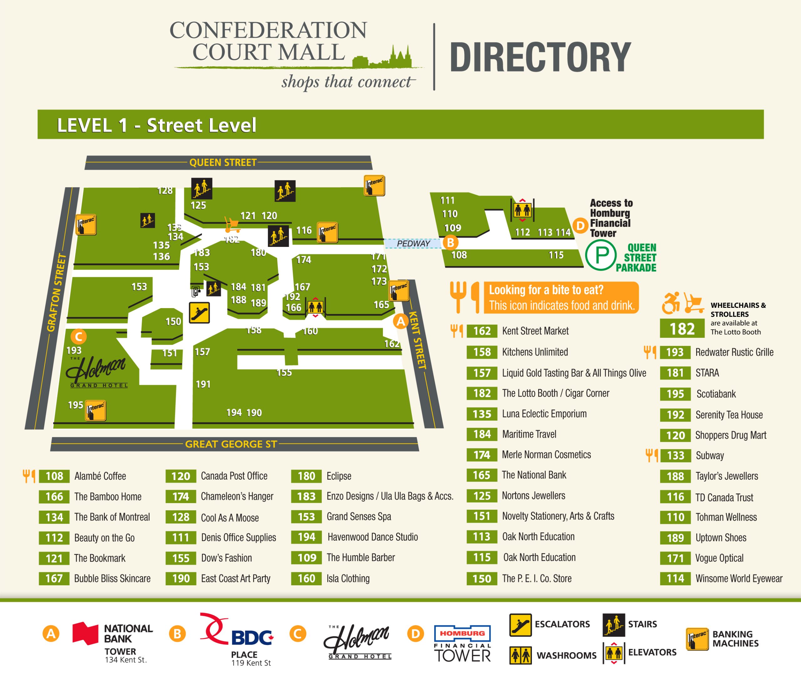 2023JAN-Confed_MallDirectory_level_01 - Confederation Court Mall