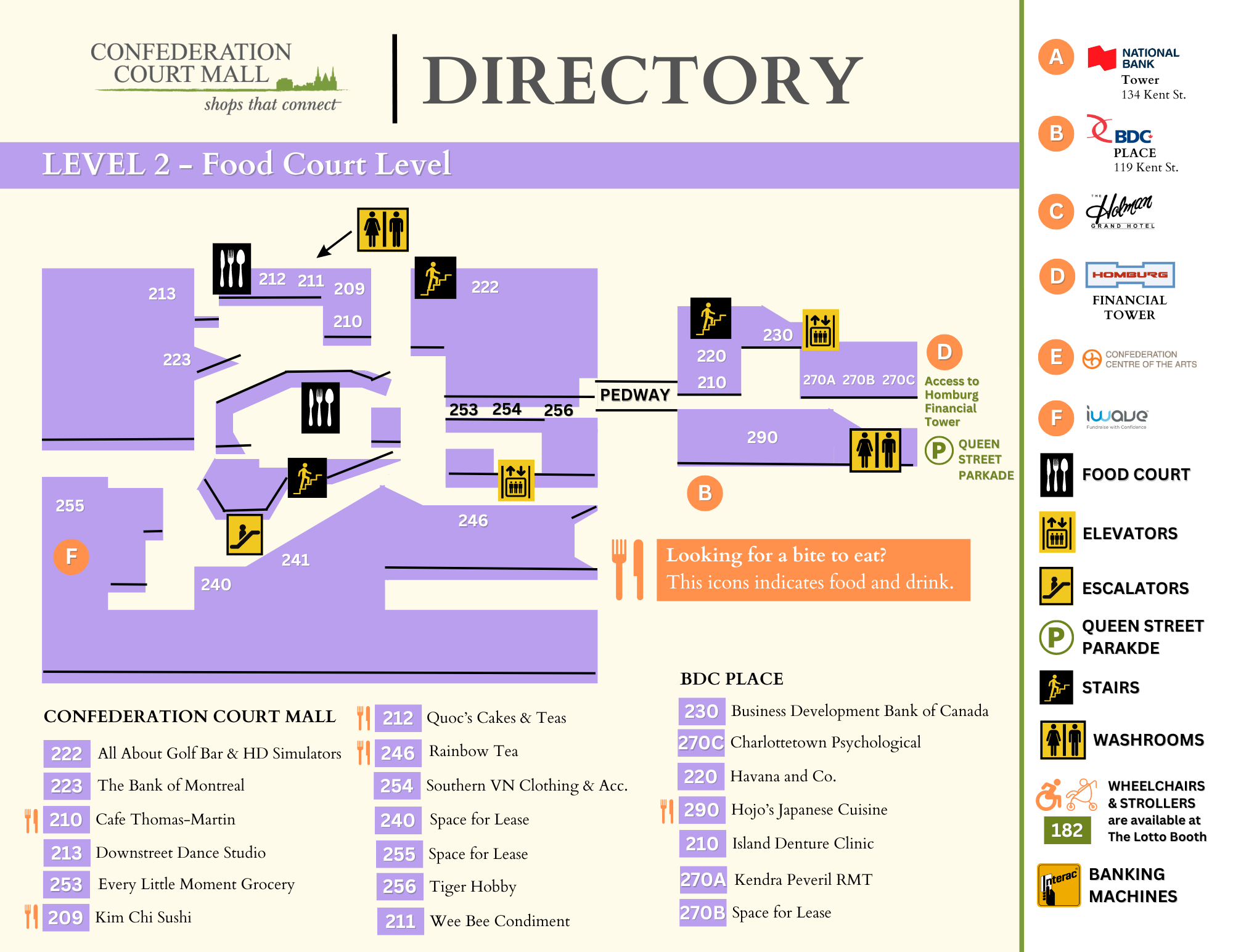 Mall Map - Confederation Court Mall