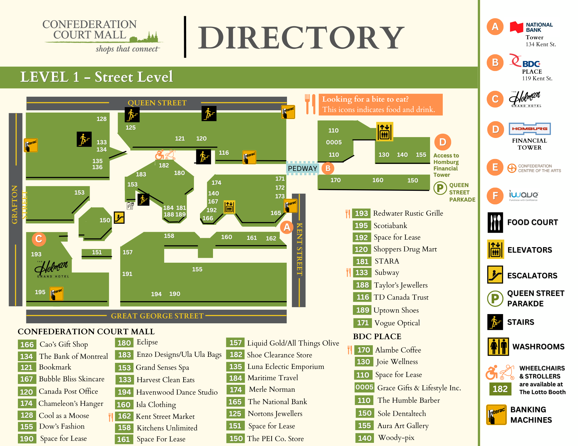 Mall Map - Confederation Court Mall